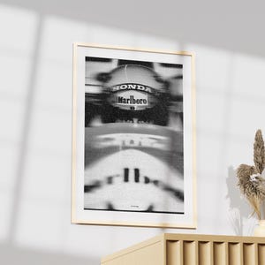 Senna Movie Poster, Senna Wall Art, Formula One Inspired Racing Poster, Vintage F2 Print, Car ...