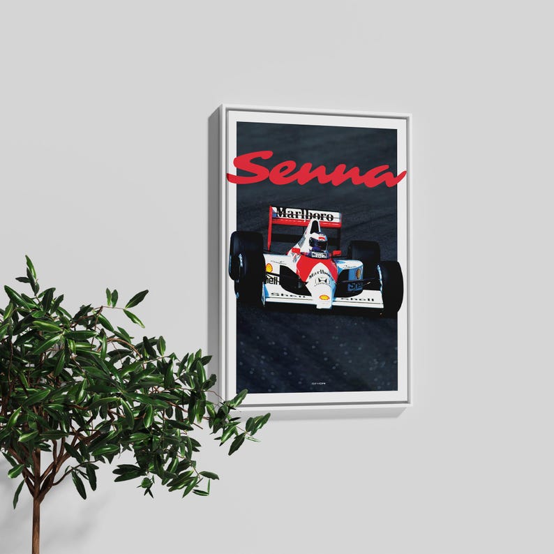 Senna Movie Poster, Senna Wall Art, Formula One Inspired Racing Poster ...