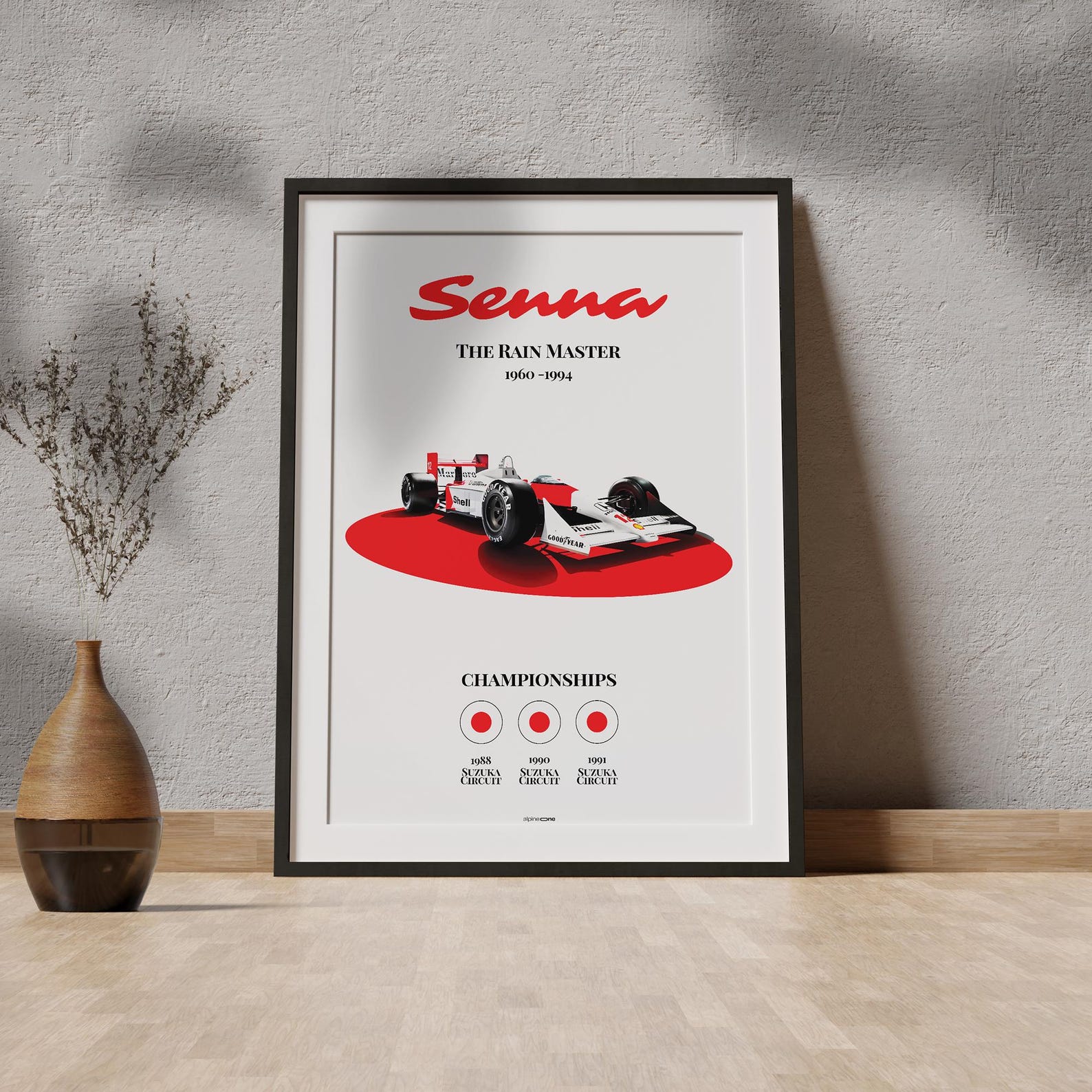 Senna Poster, Senna Wall Art, Formula One Inspired Racing Poster ...