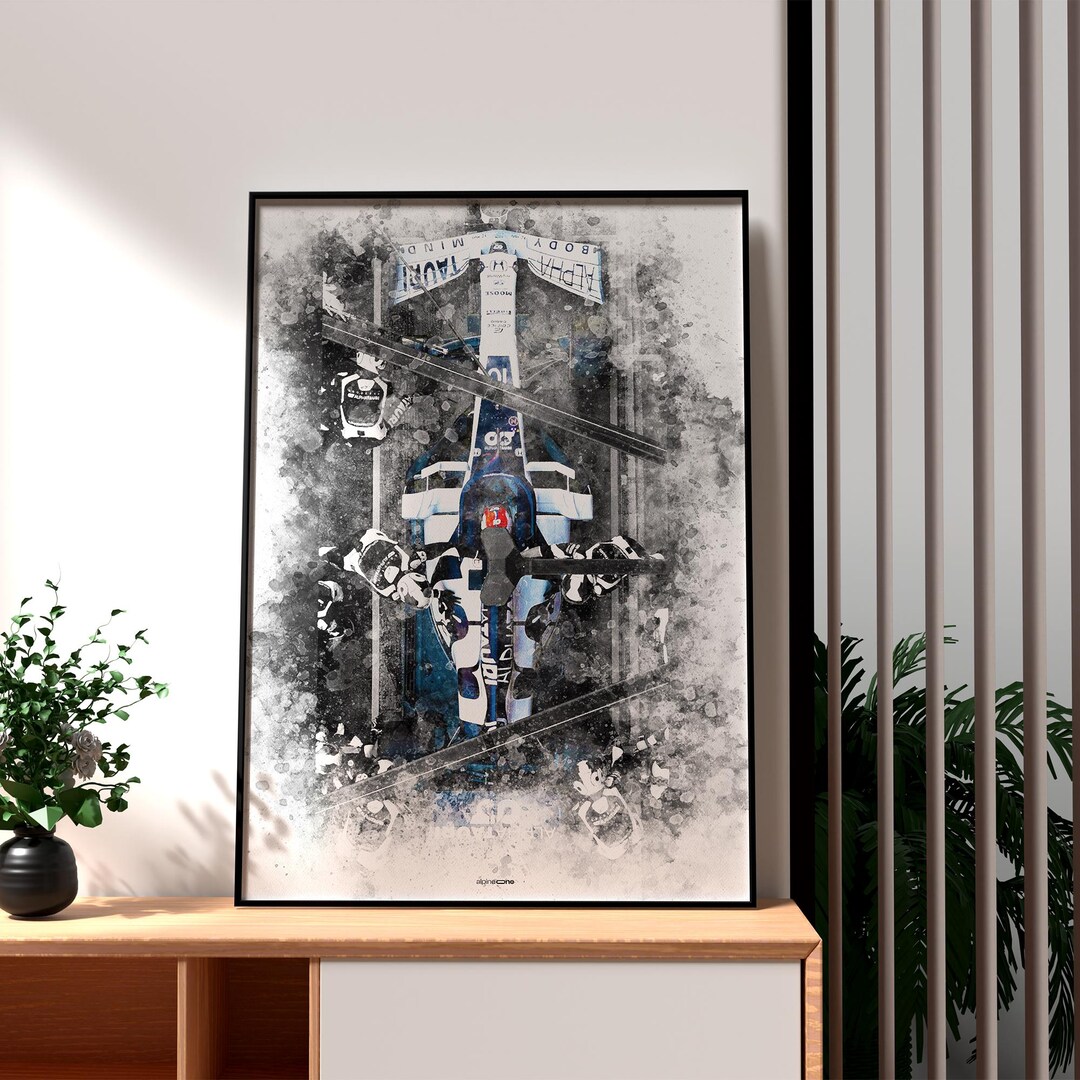 Formula One Inspired Max Verstappen in Snow Racing Poster – Watercolor ...