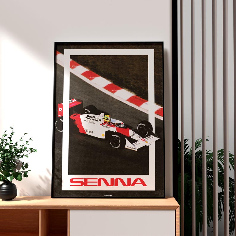 Senna Movie Poster Bundle Set of 4, Senna Wall Art, Formula One Inspired Racing Poster, Vintage ...
