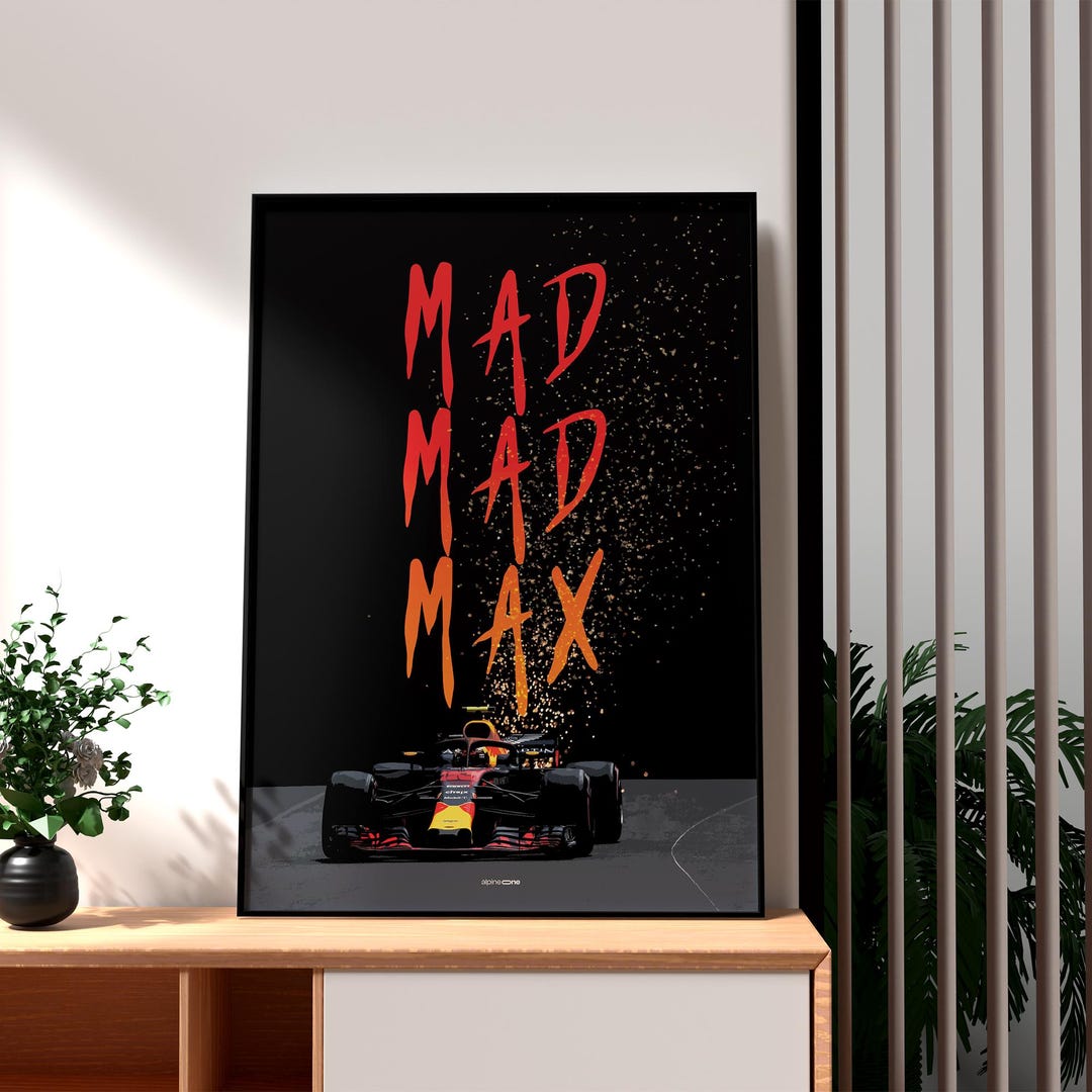 Max Verstappen Poster Formula One Racing Poster – Watercolor Print ...