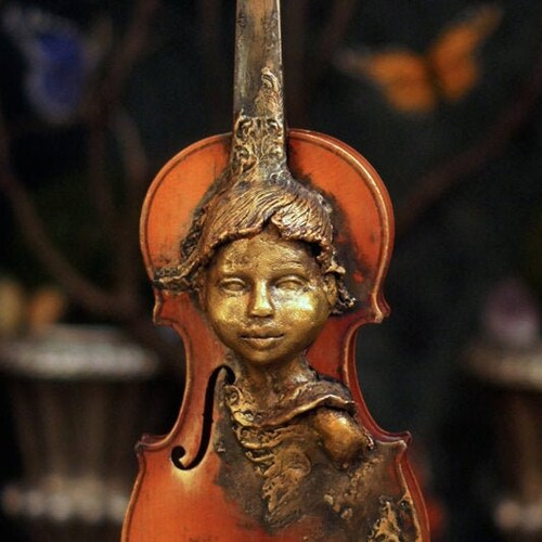 Violin Spirit. Original Sculpture by Award Winning Fae Factory | Etsy