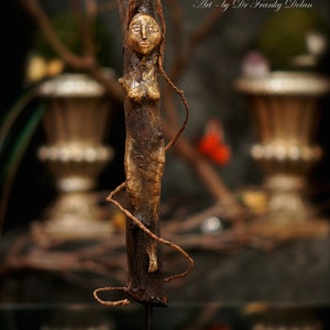 Tree Nymph Sculpture. Primitive Art Doll In Clay And Tree | Etsy