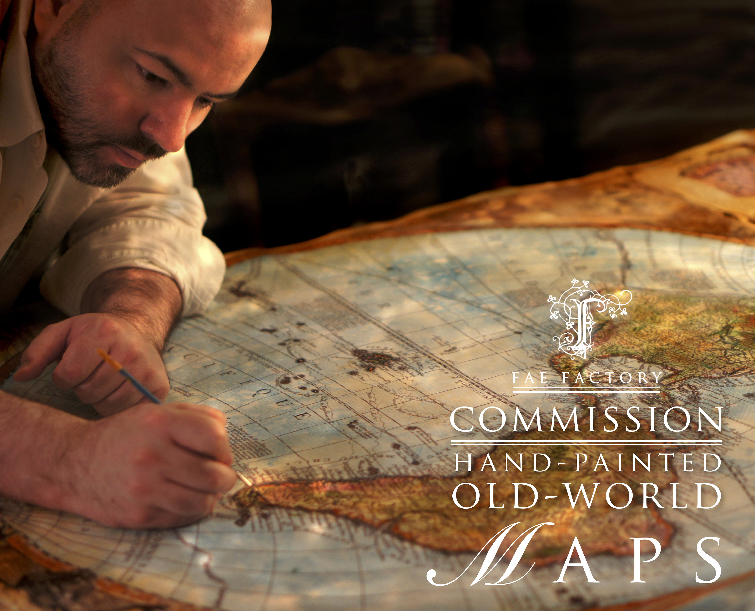 Hand Painted Old World Map Canvas {antique Map Original Painting Fine ...