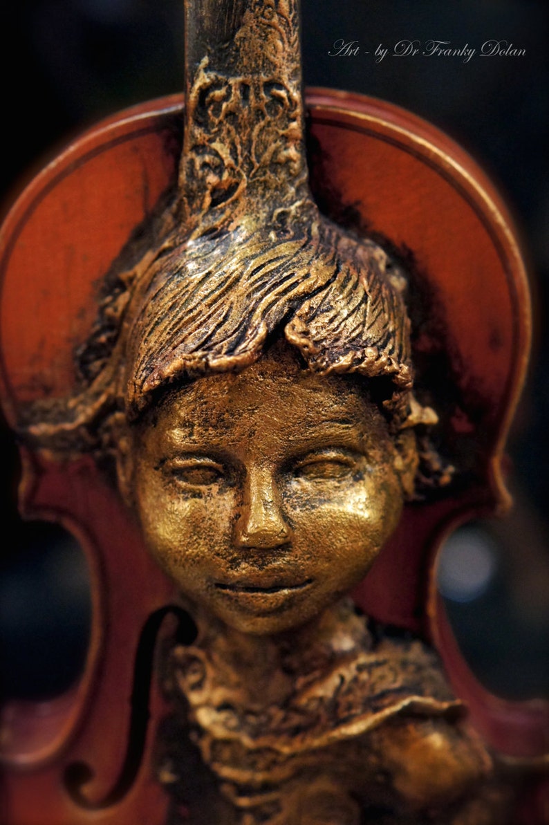 Violin Spirit. Original Sculpture by Fae Factory Artist Dr Franky Dolan ...