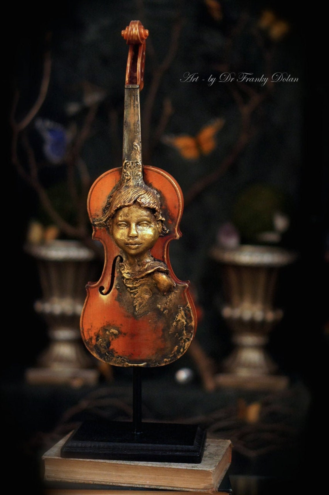Violin Spirit. Original Sculpture by Fae Factory Artist Dr Franky Dolan ...