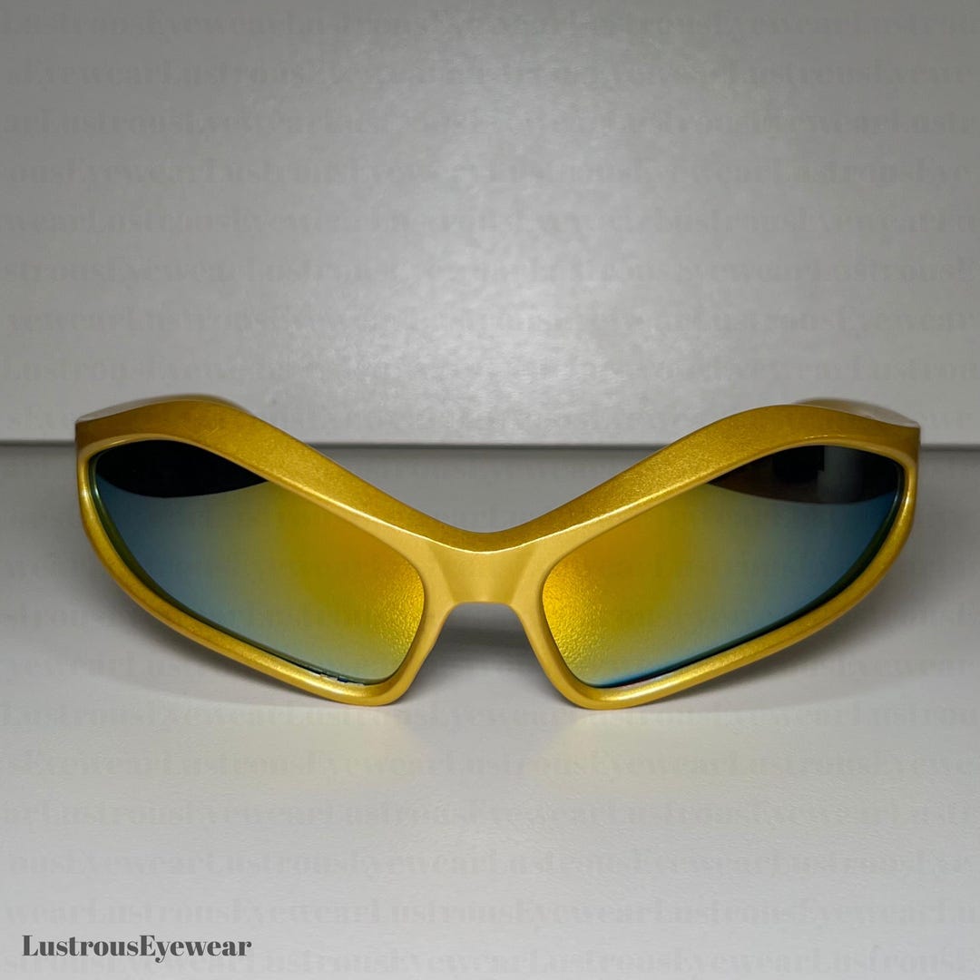 Y2K Wrap Around Sunglasses: Polarized Rave Techno Sunnies - Etsy