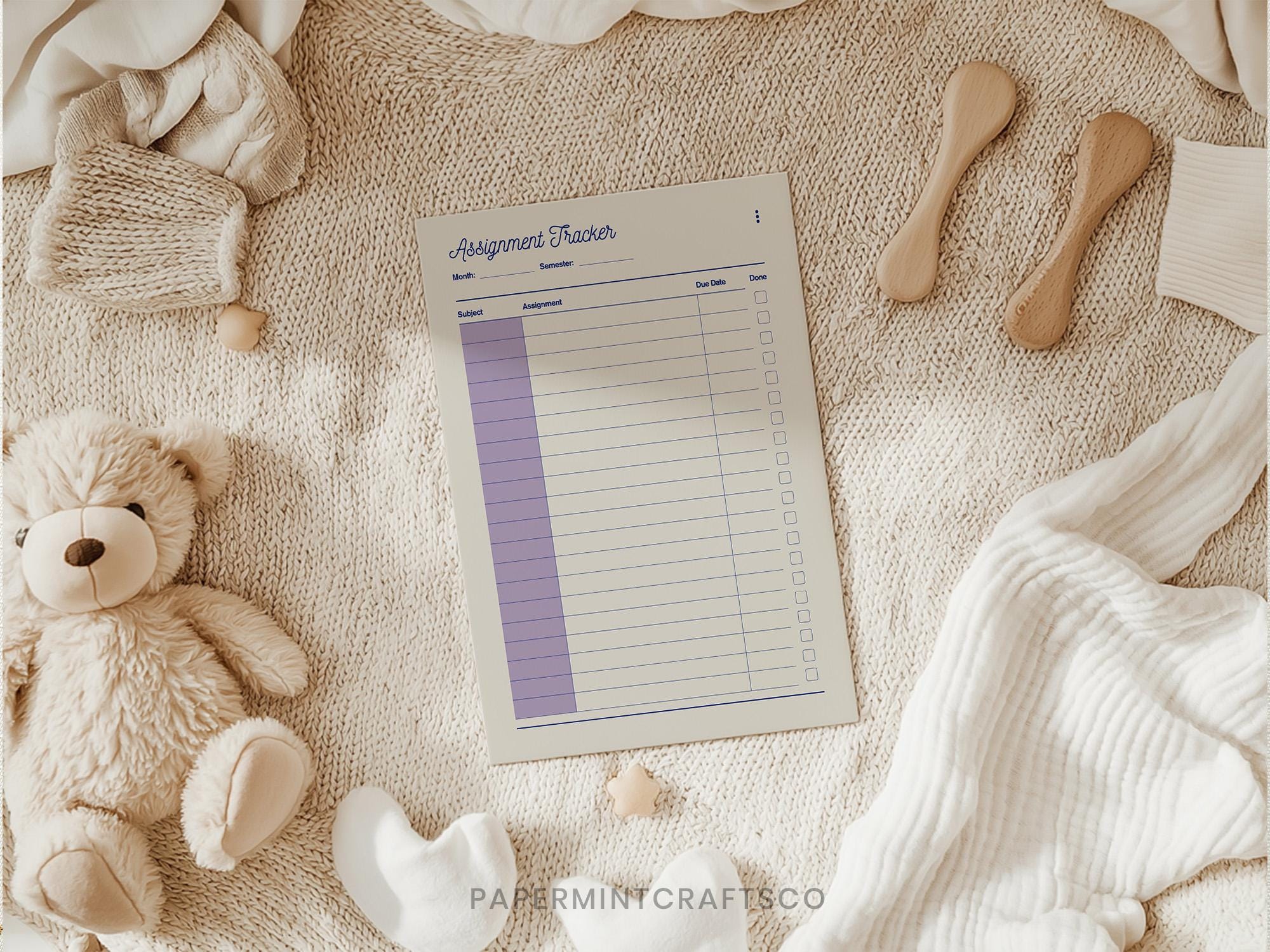 Assignment Tracker Printable | Manage Deadlines & Organize Tasks ...
