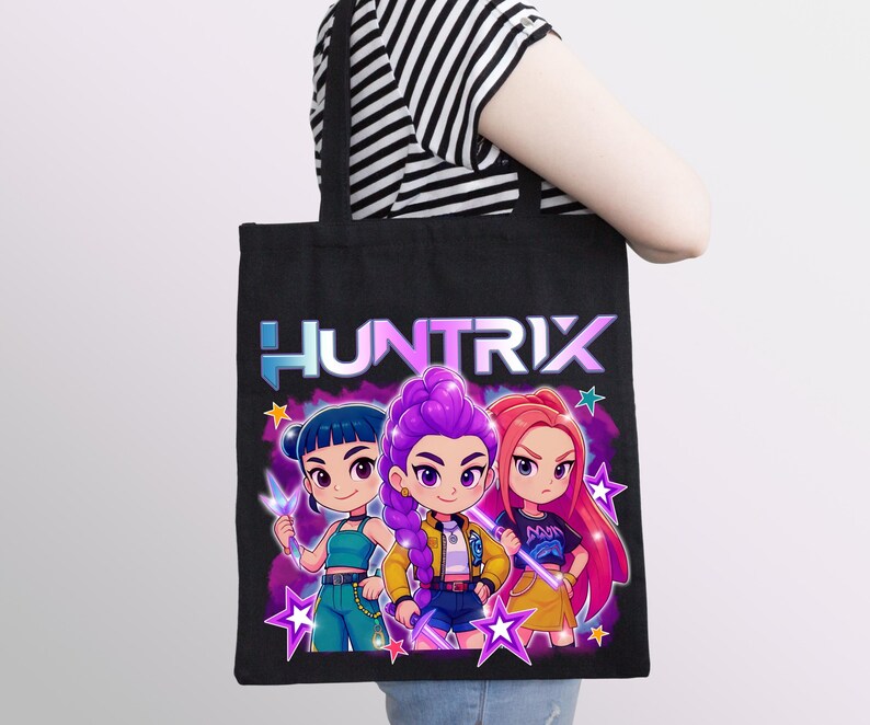 Huntrix Kpop Demon Hunters PNG File: Chibi Girl Band Sublimation T ...