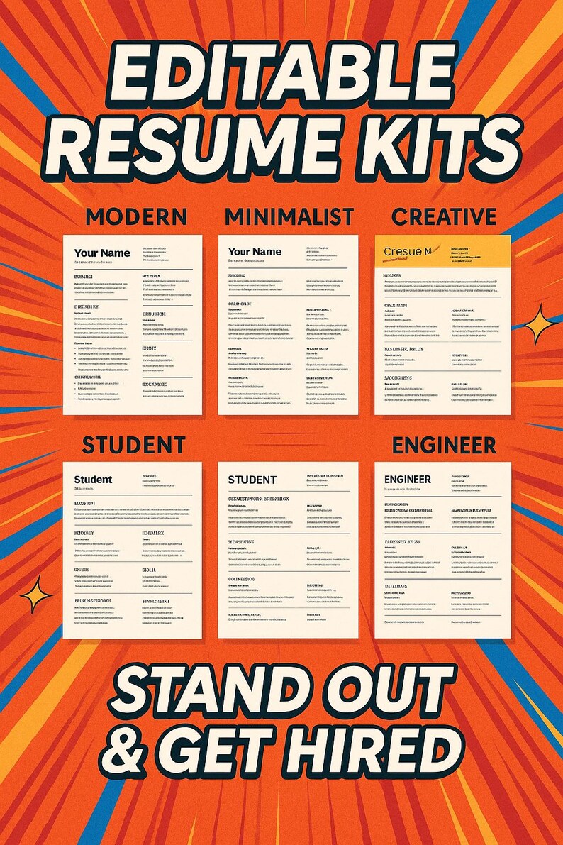 6-in-1 Resume Template Bundle | Cvs + Cover Letters + References ...