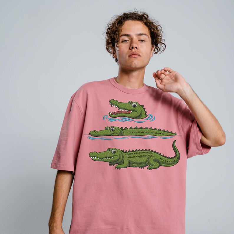 Alligator Embroidery Design, Crocodile Embroidery, Mini Alligator ...
