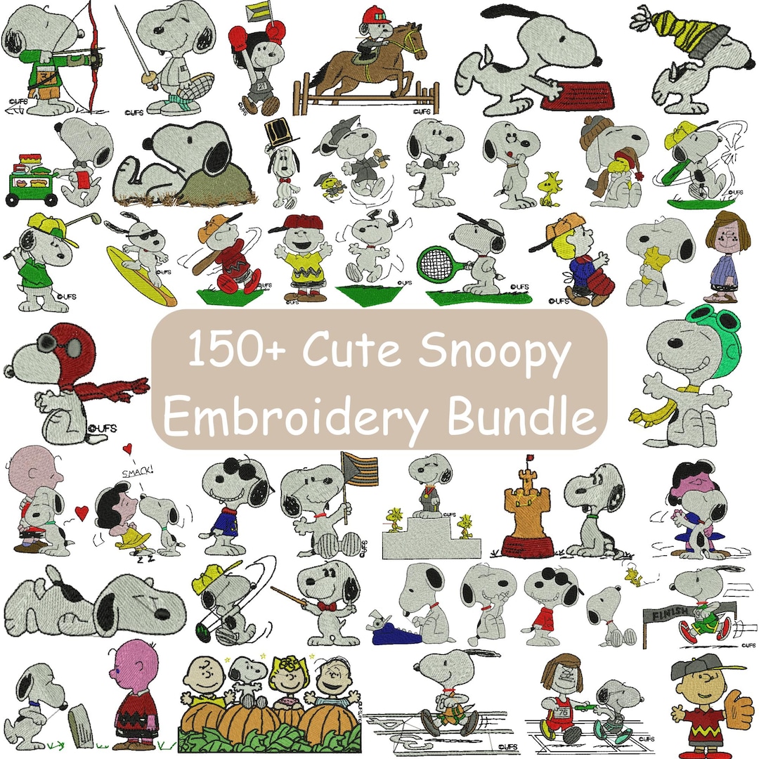 Snoopy Embroidery Design Fall Snoopy Embroidery Design Dog Embroidery ...