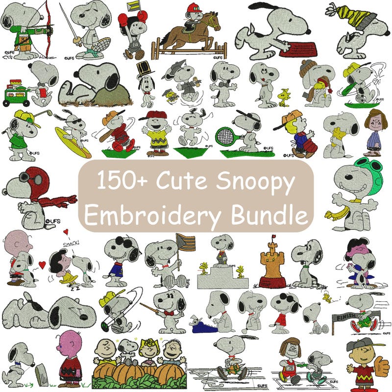 Snoopy Applique Pes File - Etsy