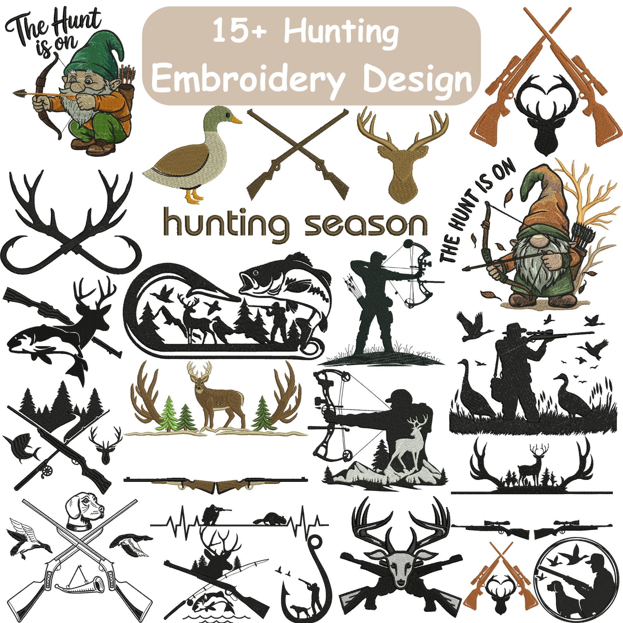 Hunting Embroidery Design, Duck Hunting Embroidery, Deer Hunting ...