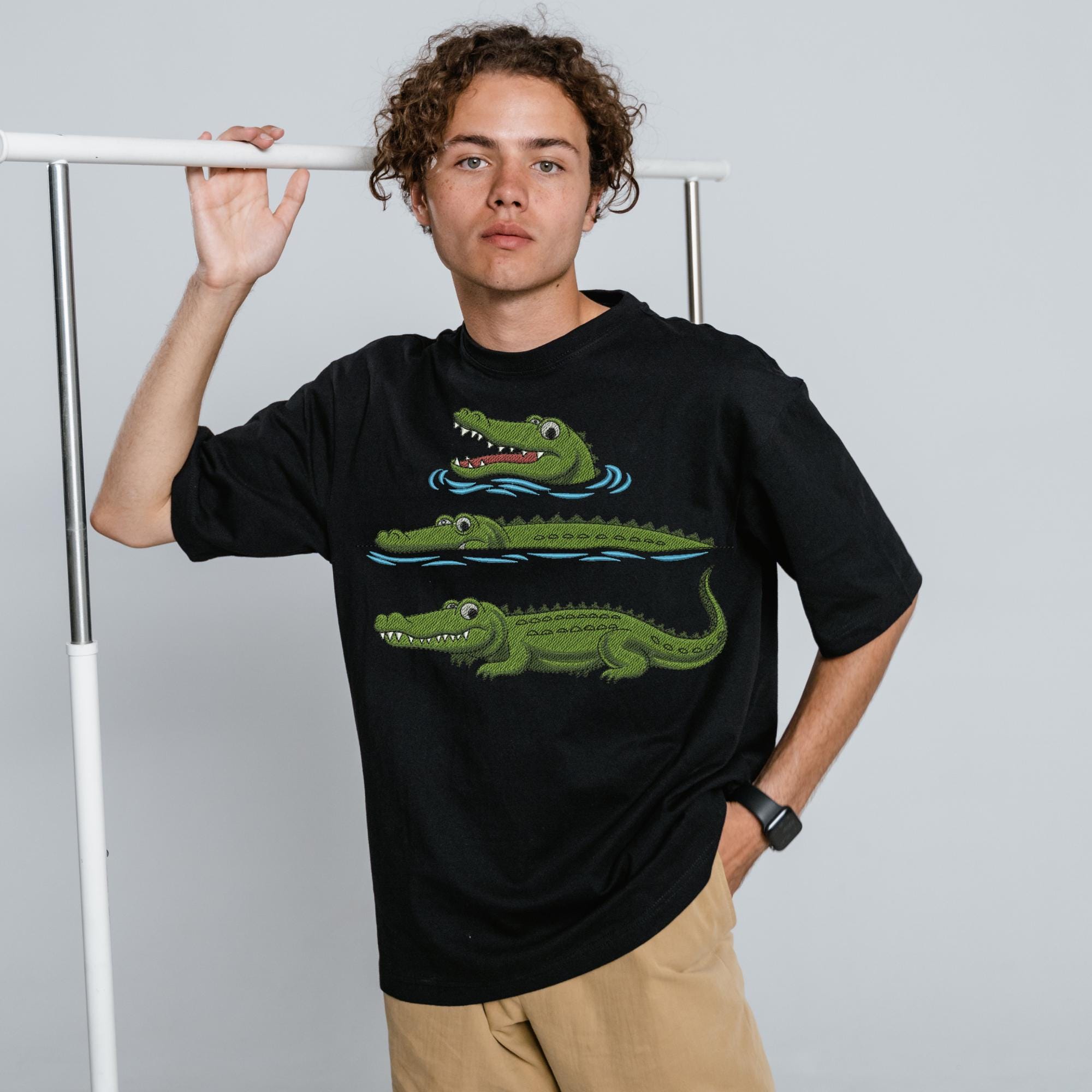 Alligator Embroidery Design, Crocodile Embroidery, Mini Alligator ...