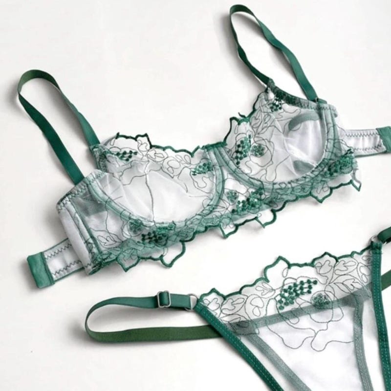 Embroidered Bra - Etsy