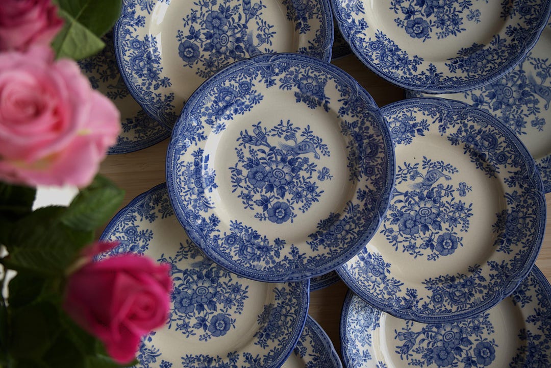 Rare Vintage Swedish Old Gustavsberg FASAN Side Salad Plates Floral ...