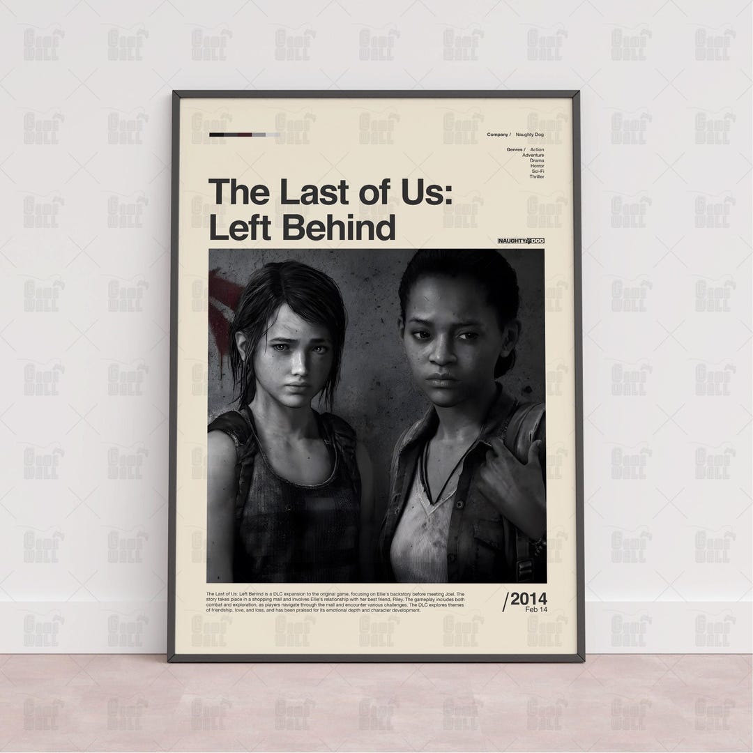 The Last of Us Left Behind Poster, Gaming Room Poster, Gaming Wall ...