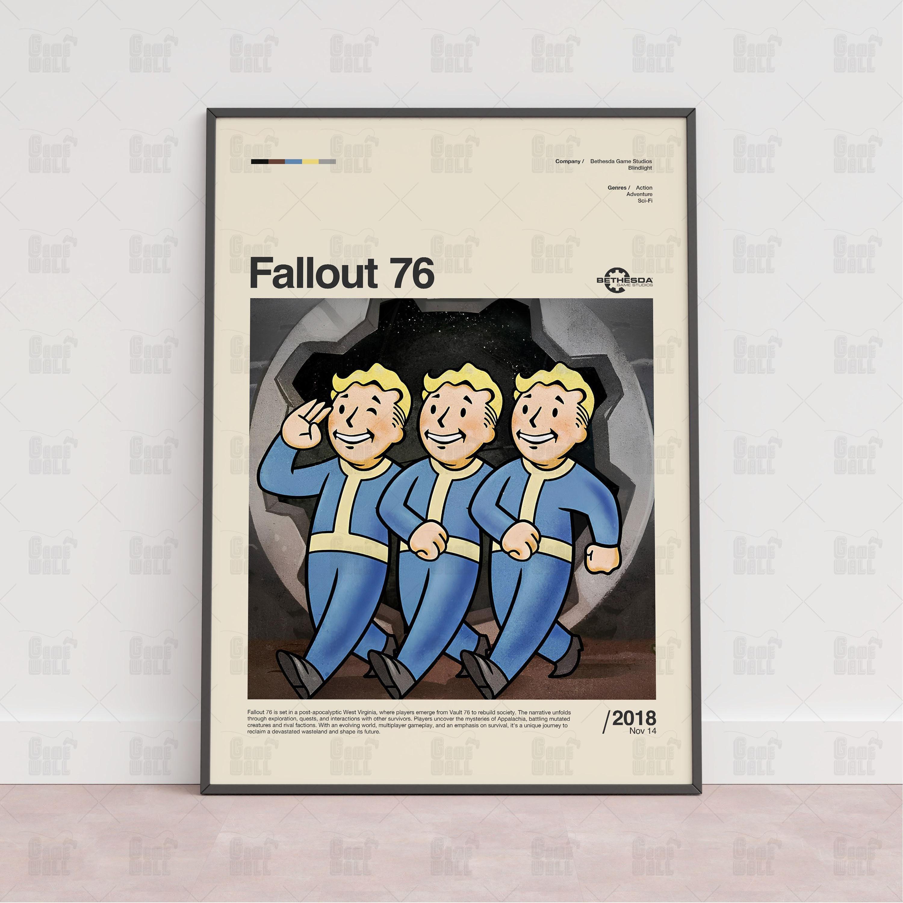 Fallout 76 Poster, Gaming Room Poster, Gaming Wall Poster, Gaming Print ...
