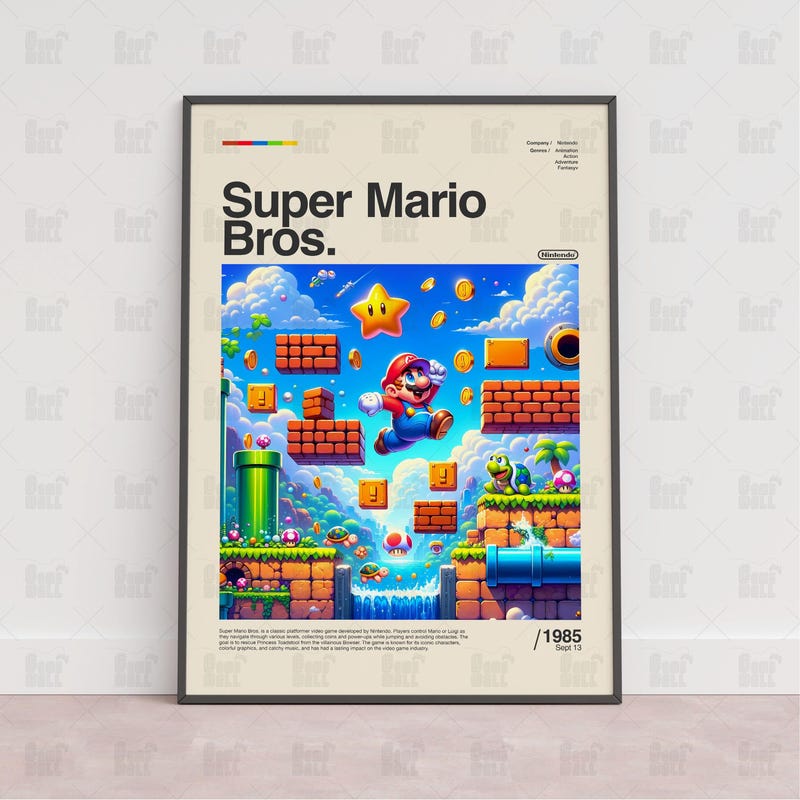 Super Mario Poster - Etsy