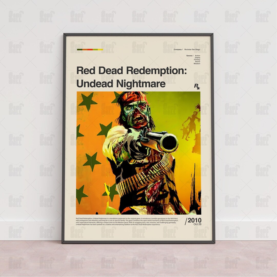 Red Dead Redemption Poster, Gaming Room Poster, Gaming Wall Poster ...