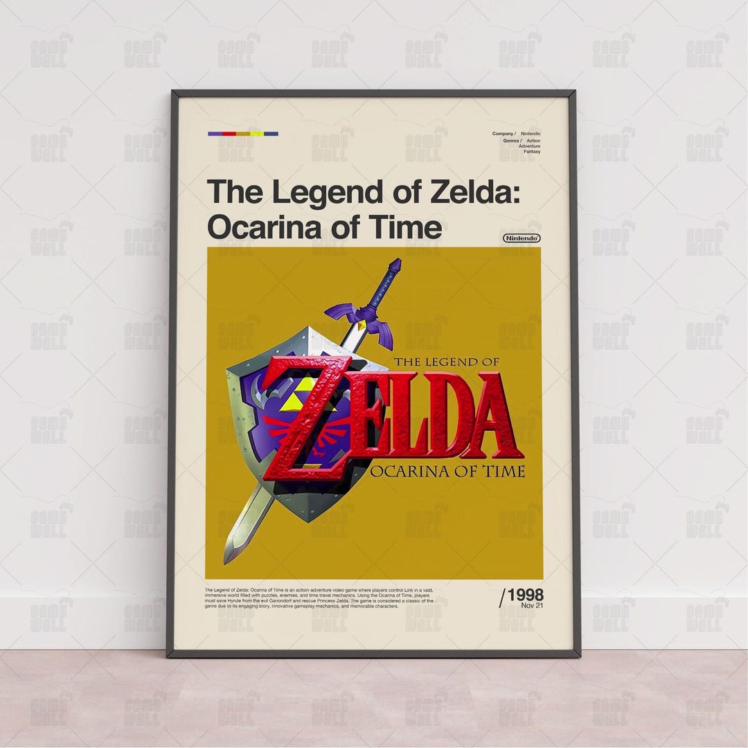 The Legend of Zelda Ocarina of Time Poster, Gaming Room Poster, Gaming ...