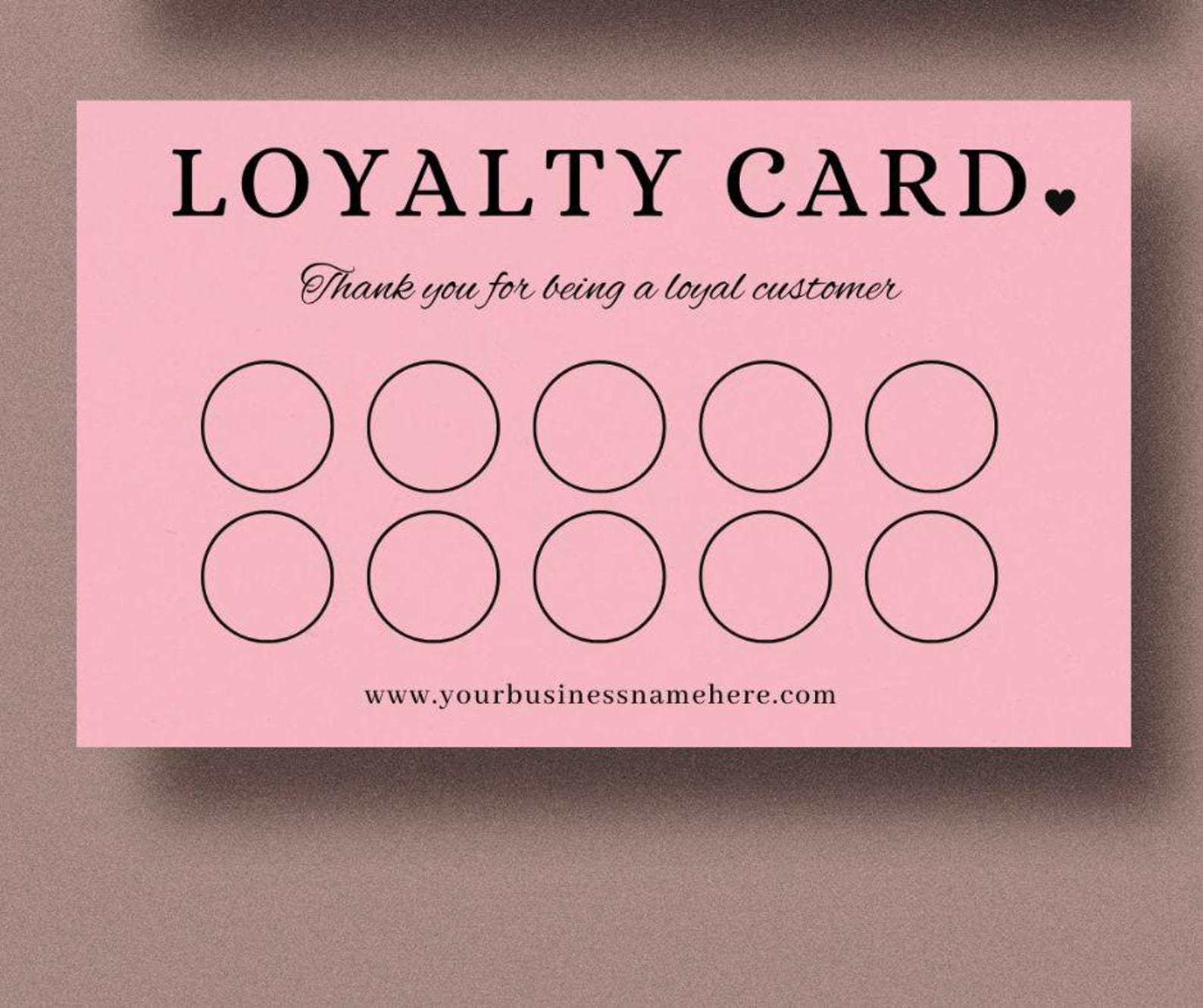 Printable Loyalty Card | Editable PDF | Instant Digital Download - Etsy
