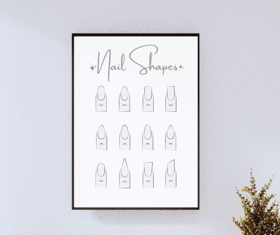 Editable Nail Tech Wall Art | Salon Decor Printable | Minimalist Nail ...