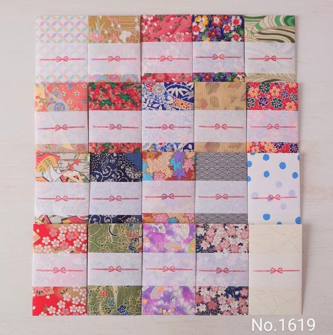 20pcs chiyogami Mini Envelopes | Handmade Japanese Money/gift Pouches ...