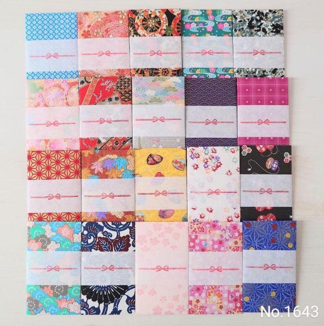 20pcs chiyogami Mini Envelopes | Handmade Japanese Money/gift Pouches ...