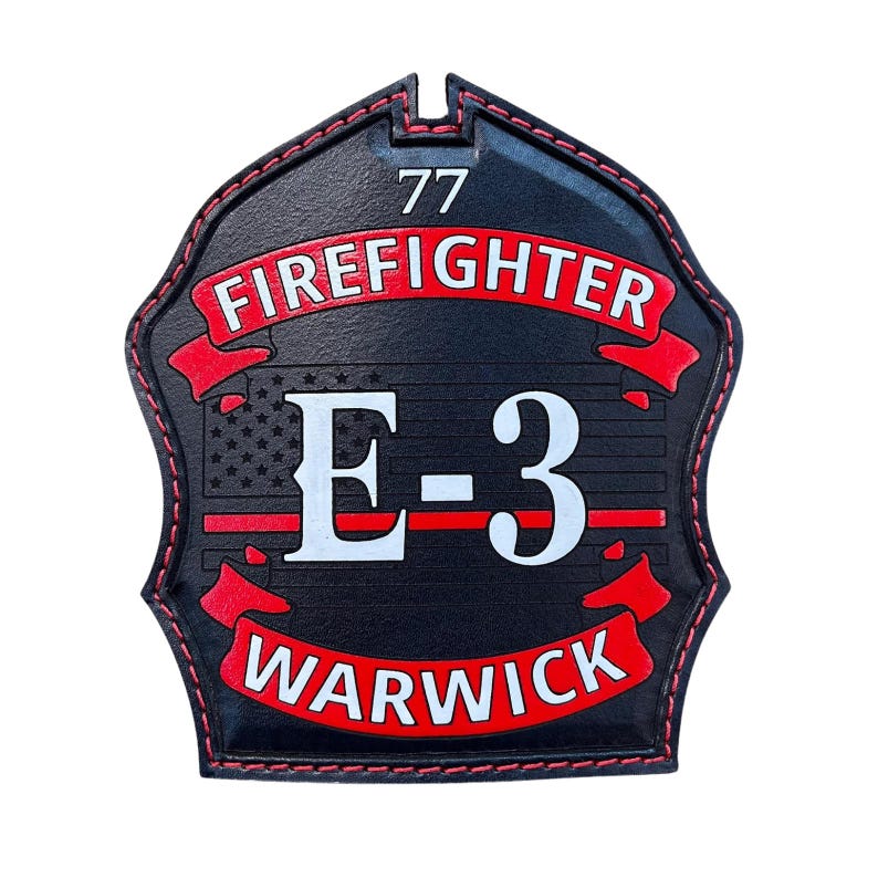 Custom Firefighter Helmet Shield – Personalized Leather Gift - Etsy