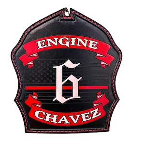 Custom Firefighter Helmet Shield – Personalized Leather Gift - Etsy