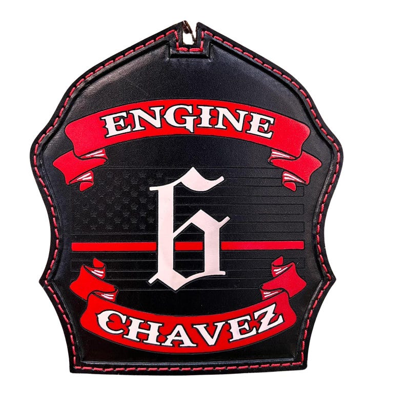Custom Firefighter Helmet Shield – Personalized Leather Gift - Etsy