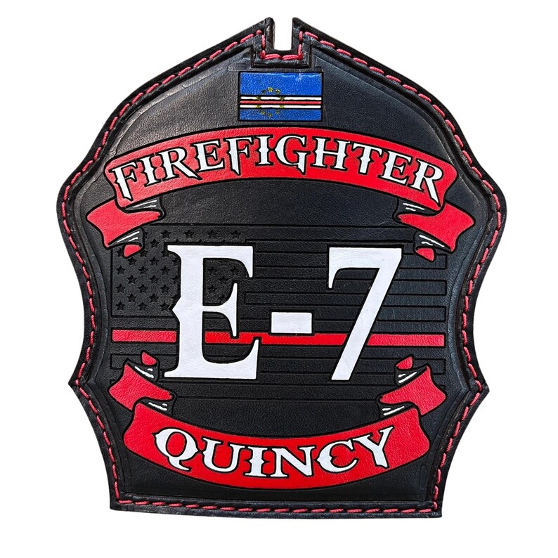 Custom Firefighter Helmet Shield – Personalized Leather Gift - Etsy