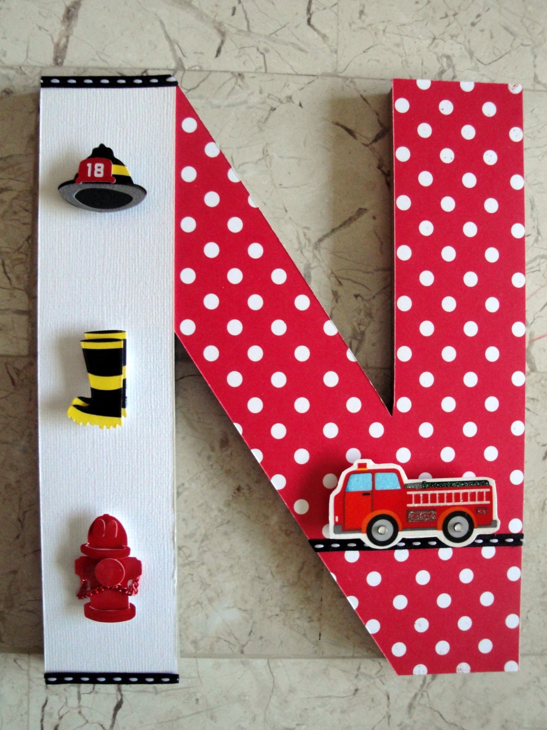 Fire Truck Wall Letters Fire Fighter Fire Station Wall Decor - Etsy