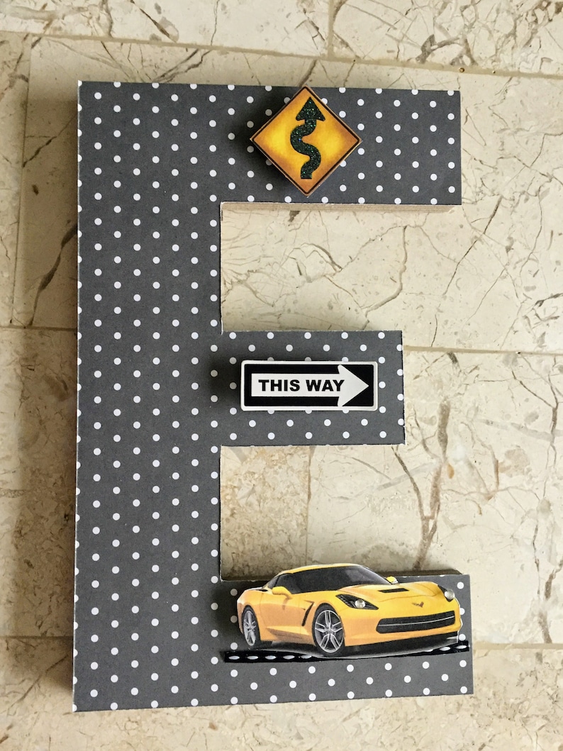 NEW Corvette Sports Car Name Letters Nascar Race Car | Etsy