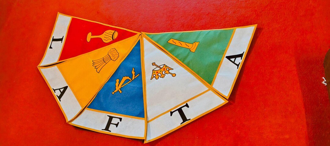 5 Triangle Embroidered Flags/banners to Make Order of Eastern Star OES ...