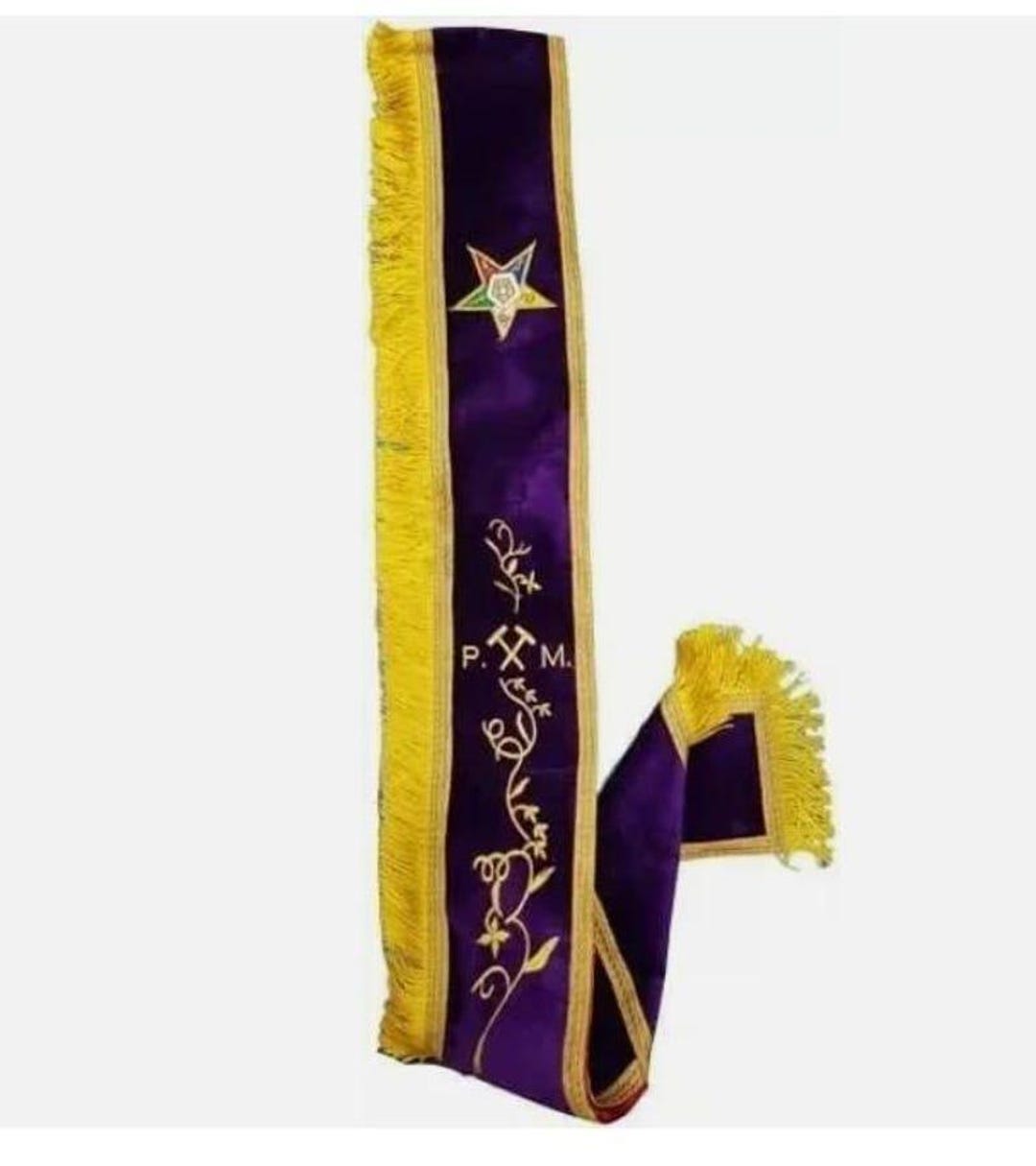 Masonic Past Matron Sash, OES Sashes, Order of Eastern Star PM Sash ...