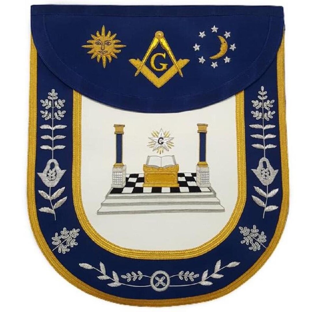 Master Mason Regalia Traditional Round Masonic Apron Altar,pillars,sun ...