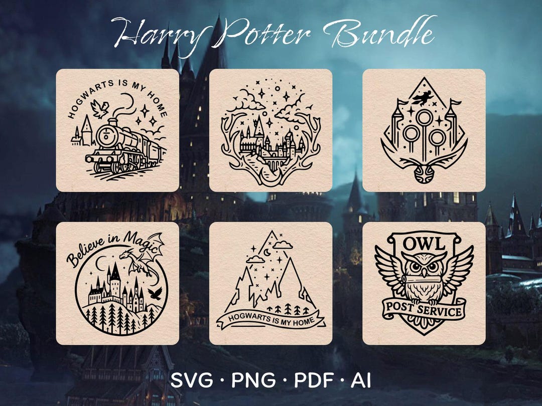 Pacote SVG Wizard HP, Harry SVG, Potterhead, HP, imagens de Wizards ...