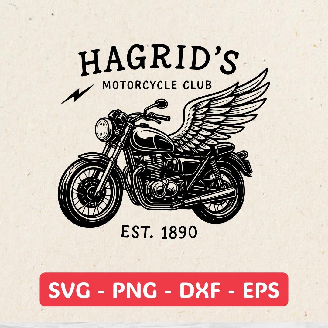 HAGRIDS Motorcycle Club Png Svg, Hagrid Png, Hagrid T Shirt Wizard ...