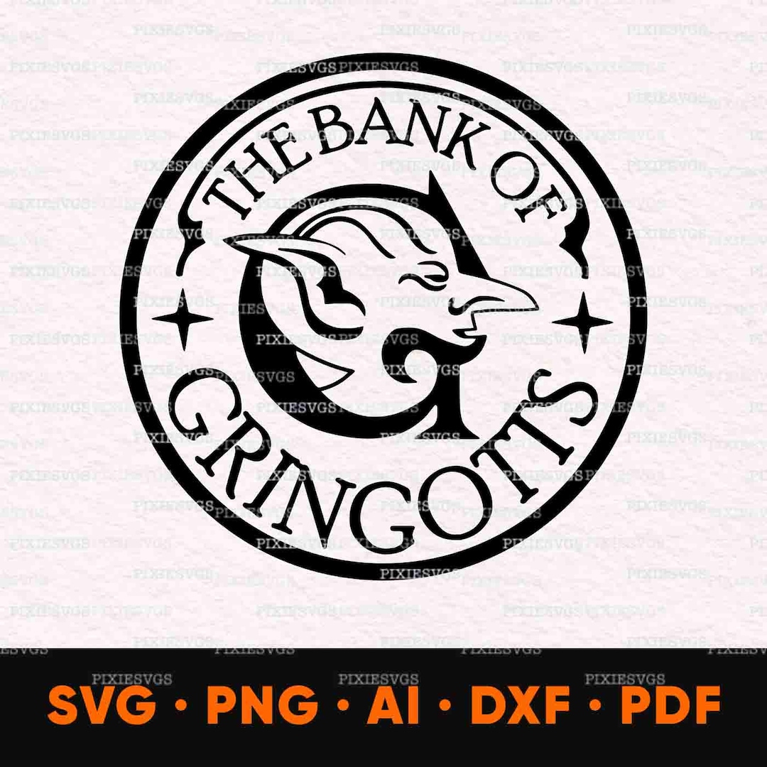 Bank of Gringotts Svg, Wizard School SVG, Wizard Bank of Gringotts Logo ...