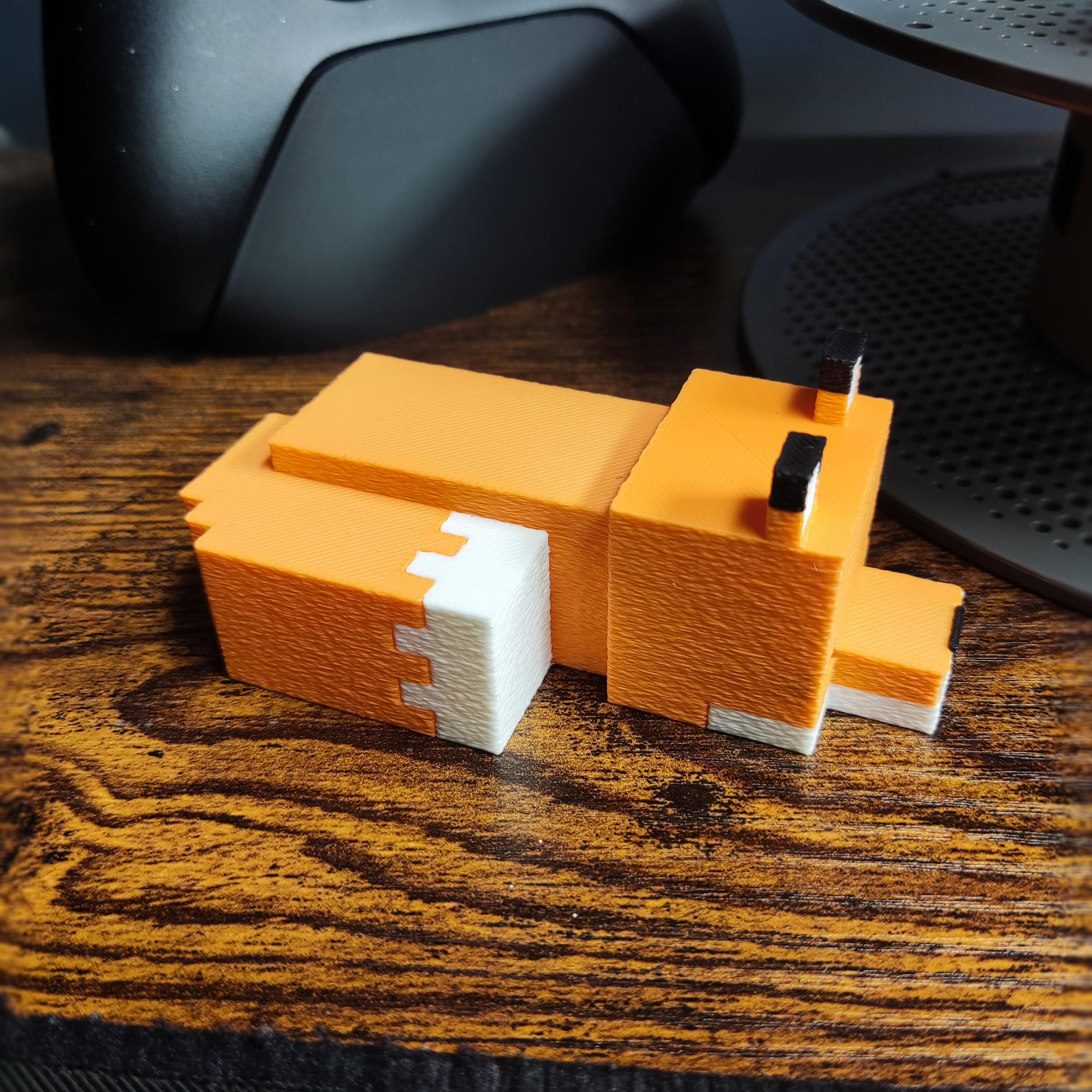 Minecraft Fox Sleeping 3D Printed | Minecraft Fox 3D Print | Minecraft ...