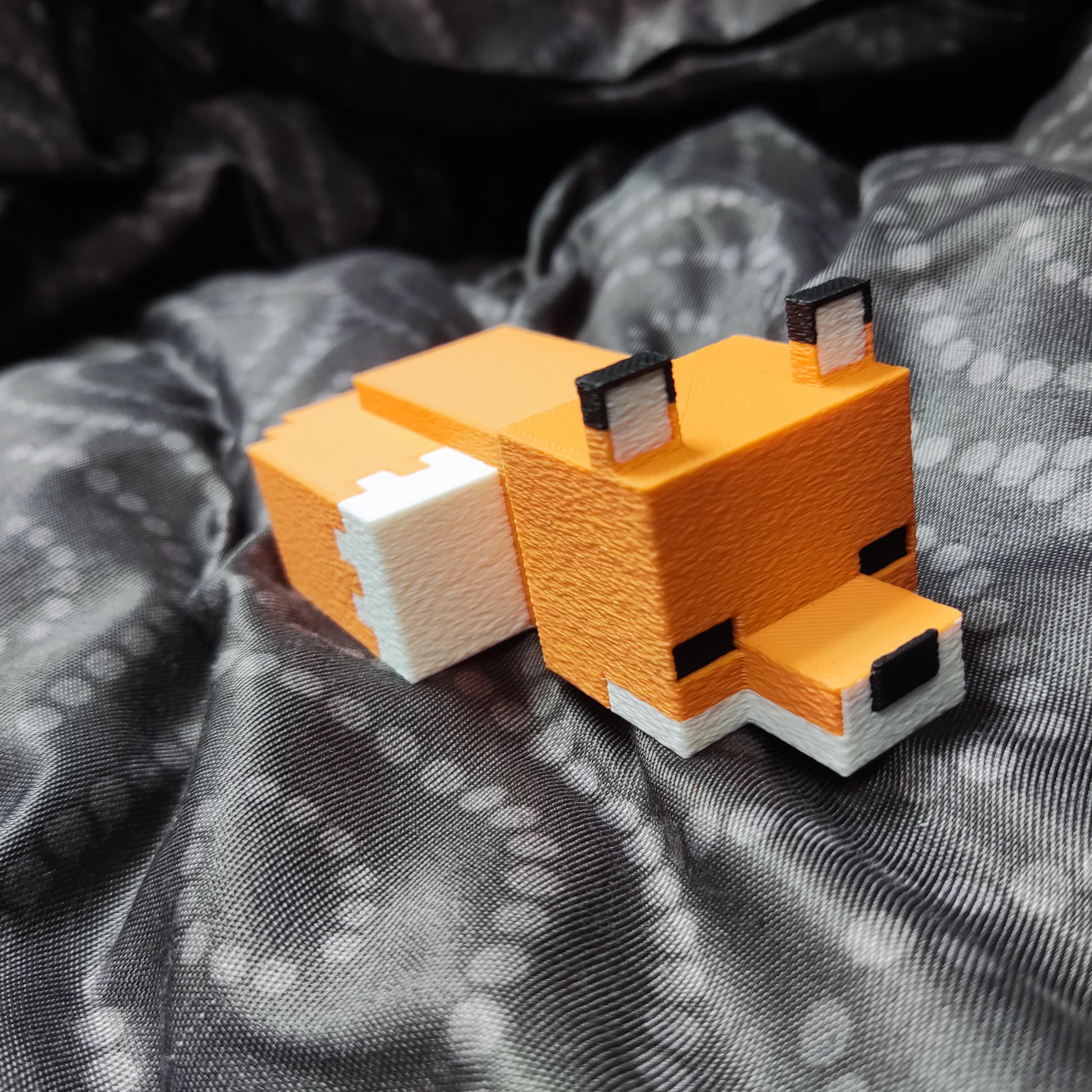 Minecraft Fox Sleeping 3D Printed | Minecraft Fox 3D Print | Minecraft ...