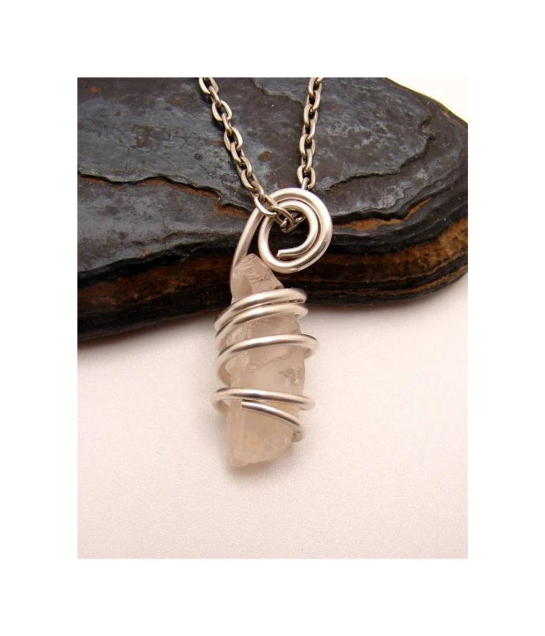 Real Crystals Gem Grade Pink Diamond Morganite Amulet Pendant Good Luck ...
