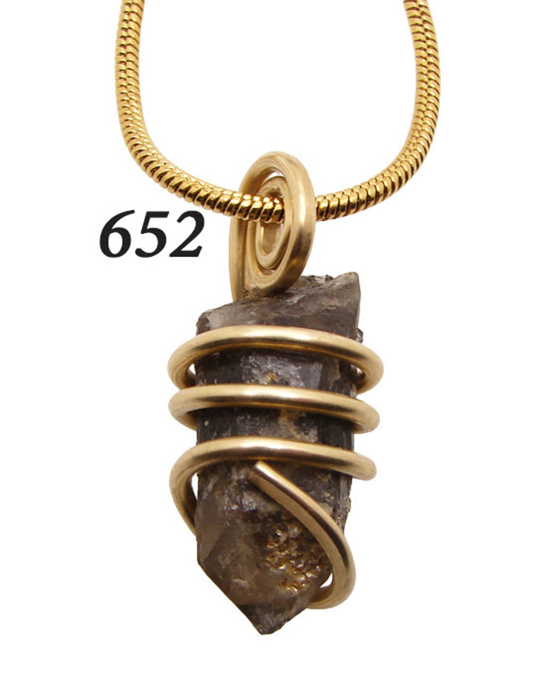 Grounding Pendant Dragon Quartz Raw Crystal Jewelry Real Smoky Quartz ...