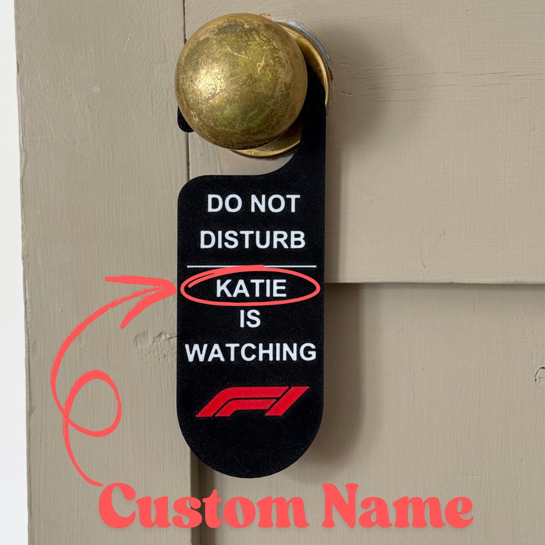 F1 Inspired Door Sign | Customised Formula 1 Decor | Car Present ...