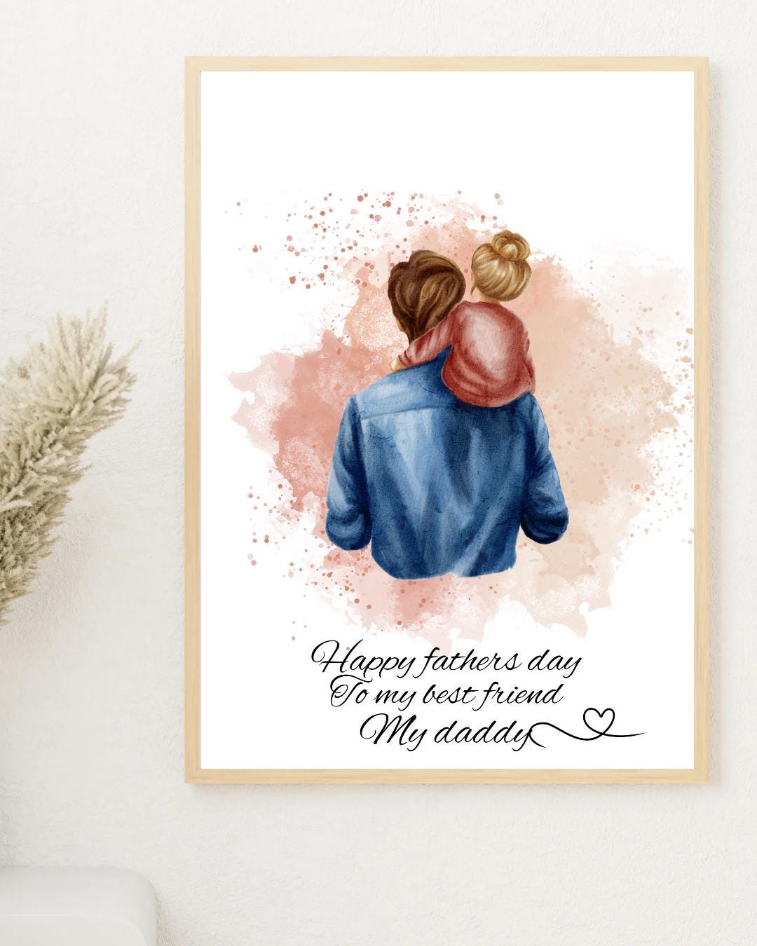 Father's Day Portrait Gift Printable Portrait Poster, Personalised Name ...