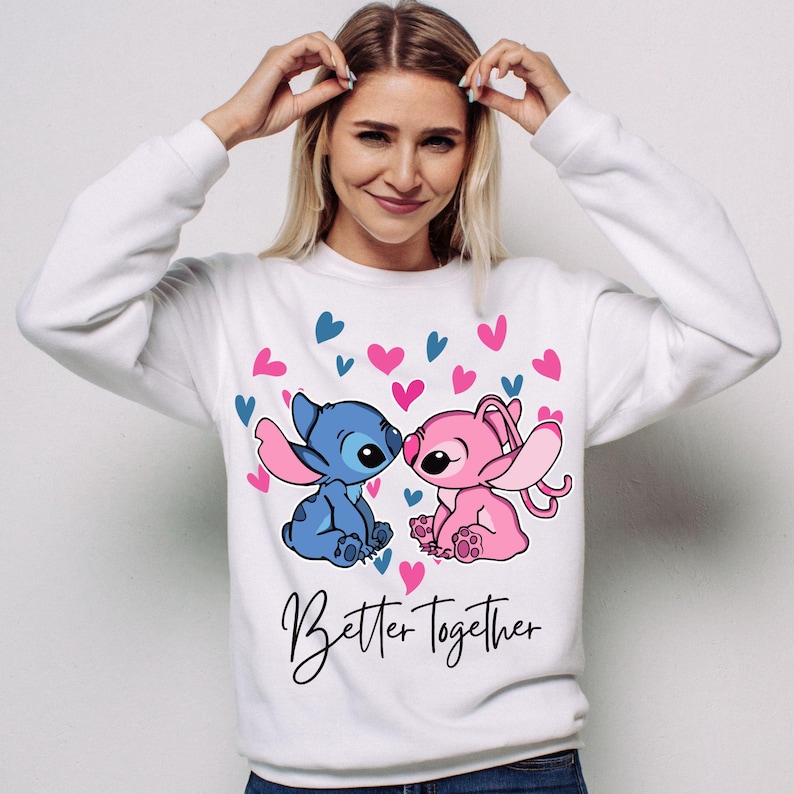 Disney Stitch and Lilo Valentin PNG SVG Design, Valentine's Day Better ...